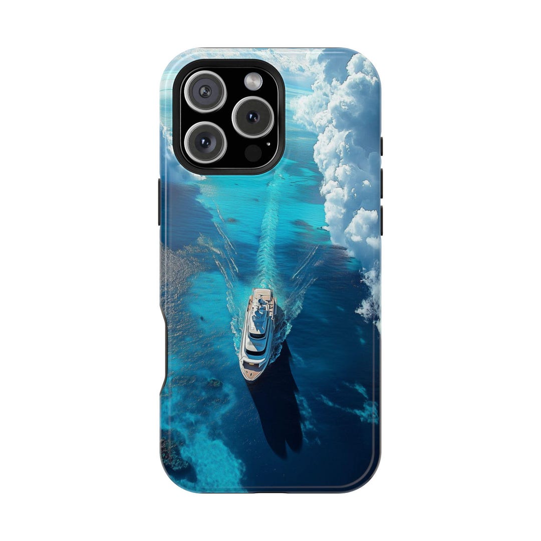 Deep Blue Ocean Cruise Ship Sea Clouds Phone Case: Iphone, Samsung ...