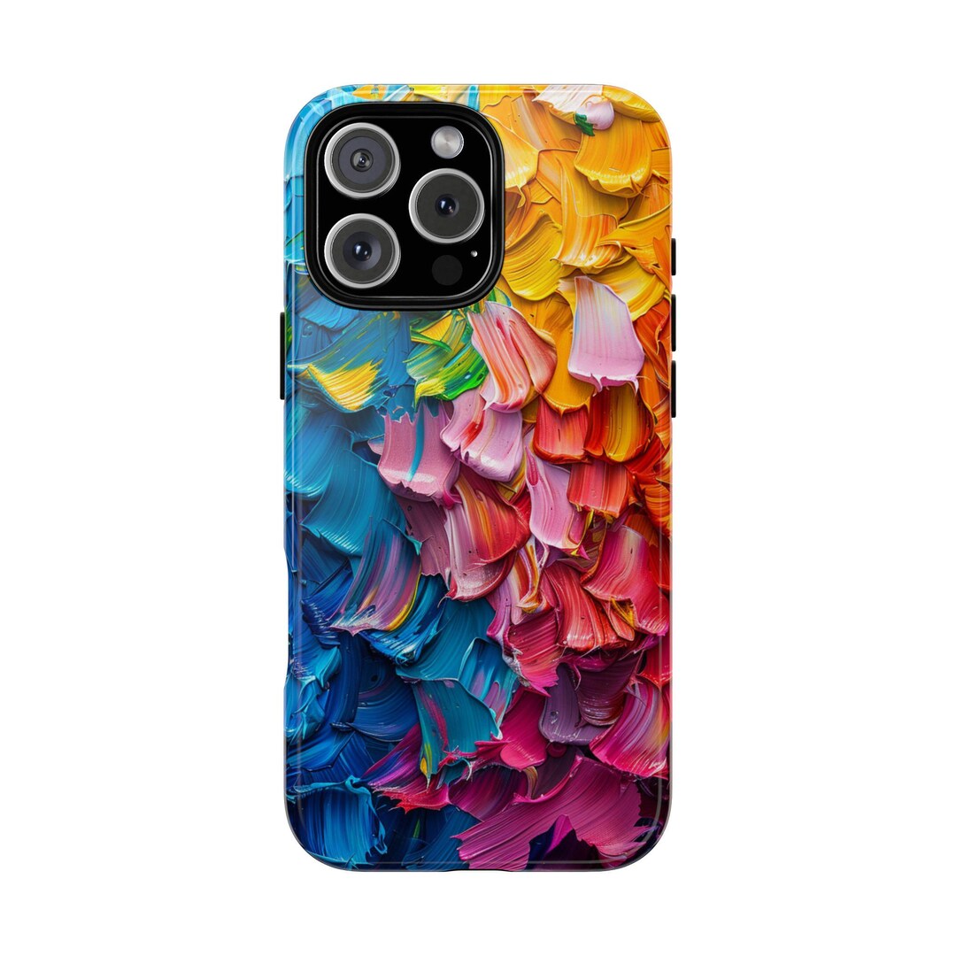 Dynamic Colorful Thick Paint Palette Phone Case: Iphone, Galaxy, Pixel ...