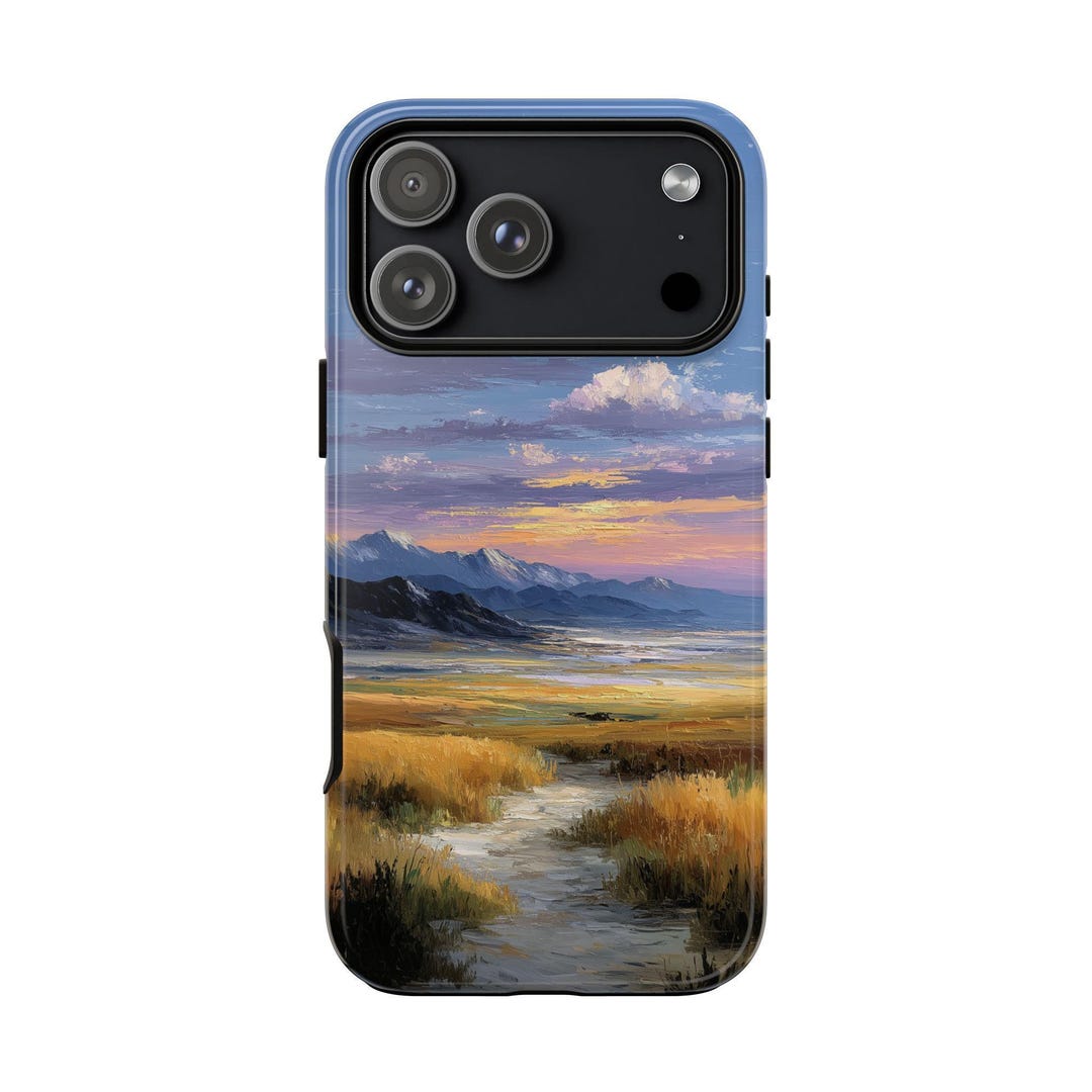 Twilight Plains Grassy Field Mountains Cover Phone Case for iPhone 17 ...