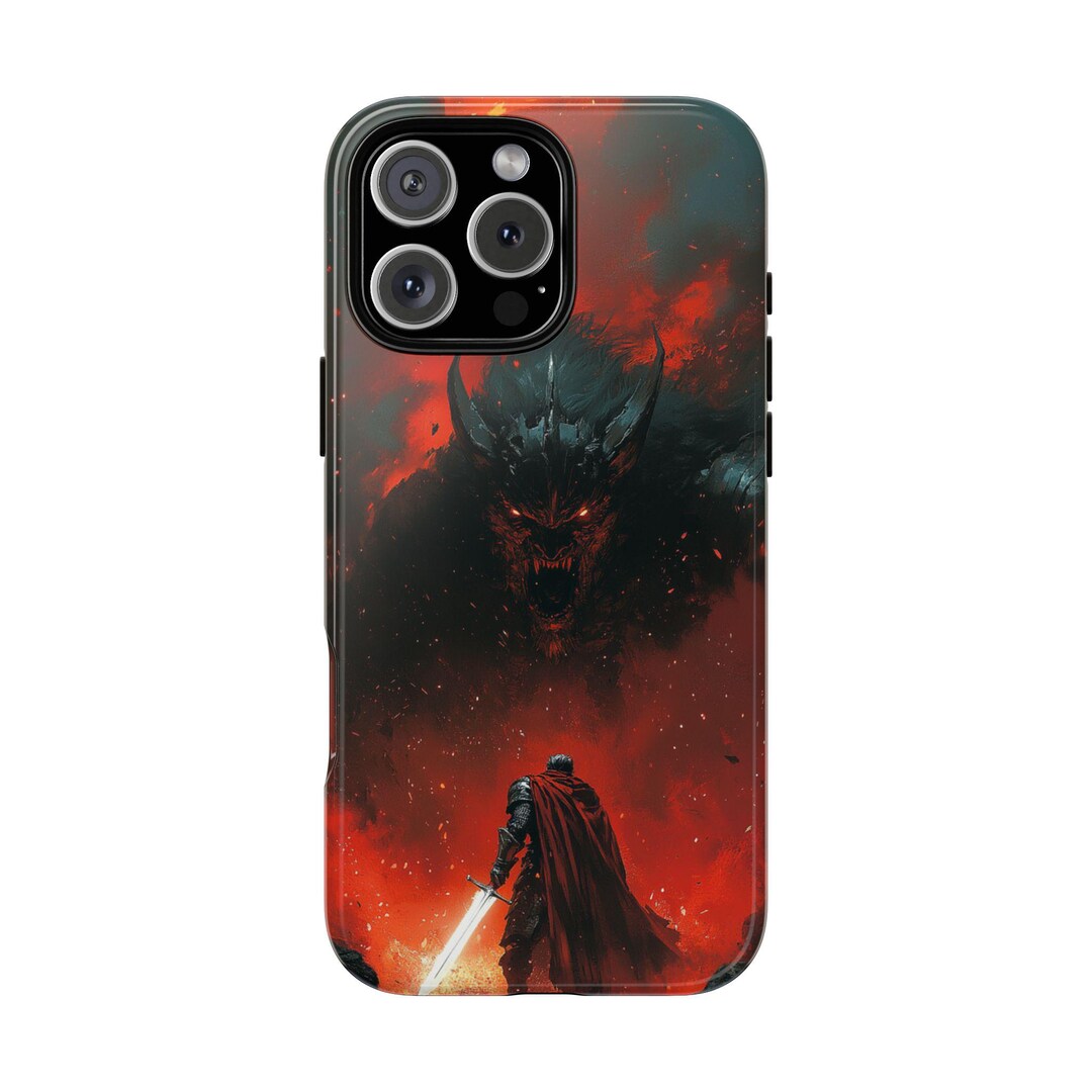 Fierce Knight Sword Monster Battle Cover Phone Case for iPhone 16 16e ...