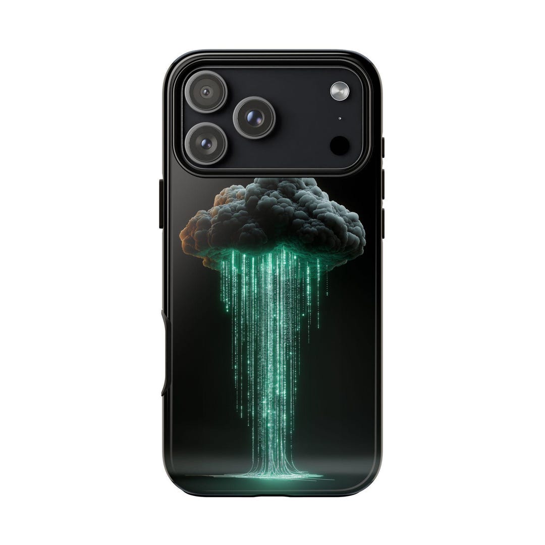 Dark Cloud Raining Green Code Matrix Phone Cover Case: Iphone, Galaxy ...