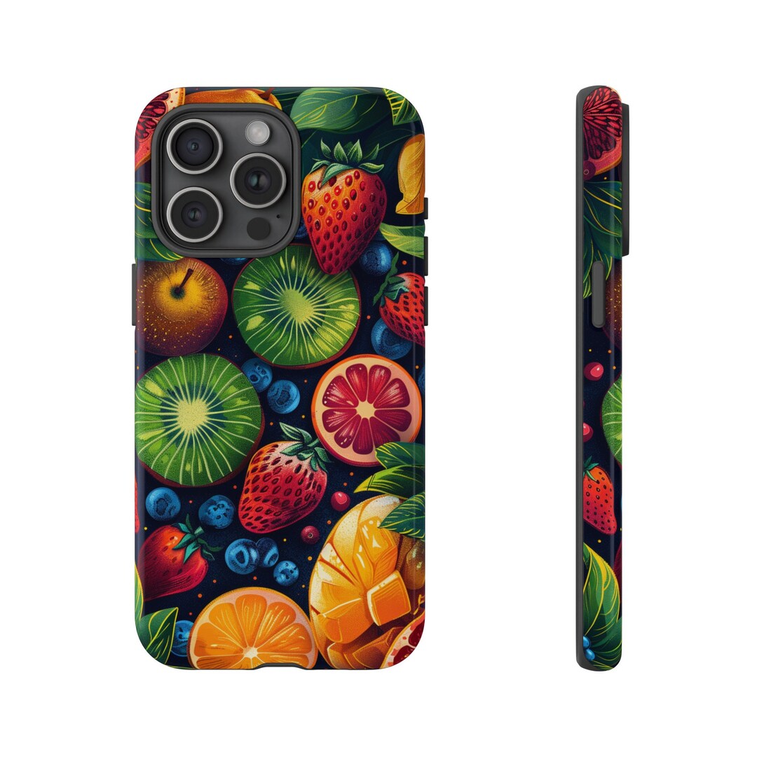 Summer Fruit Painting Berry Citrus Phone Case for iPhone 16 16e 15 14 ...