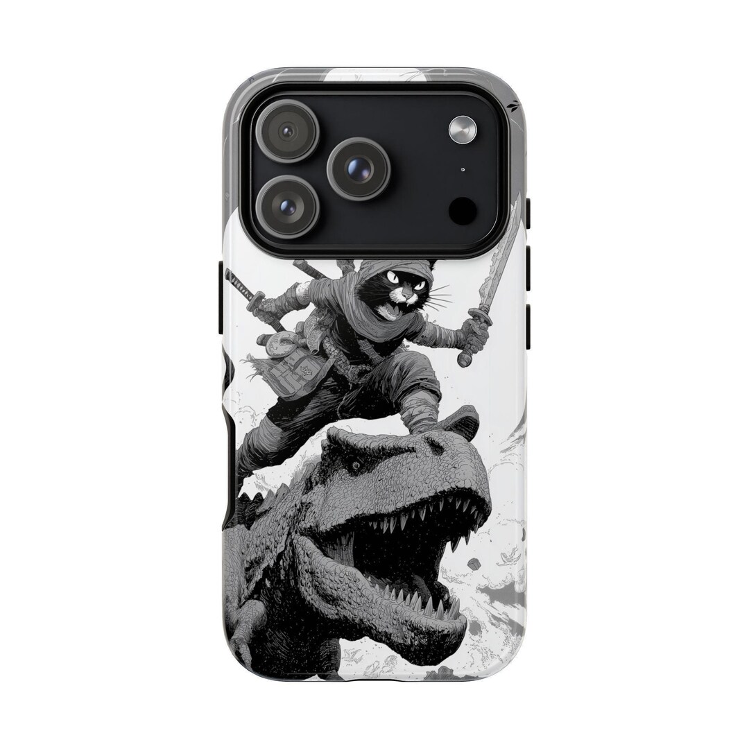 Ninja Cat Kunai Blade Dinosaur Phone Case: Iphone, Galaxy, Pixel ...