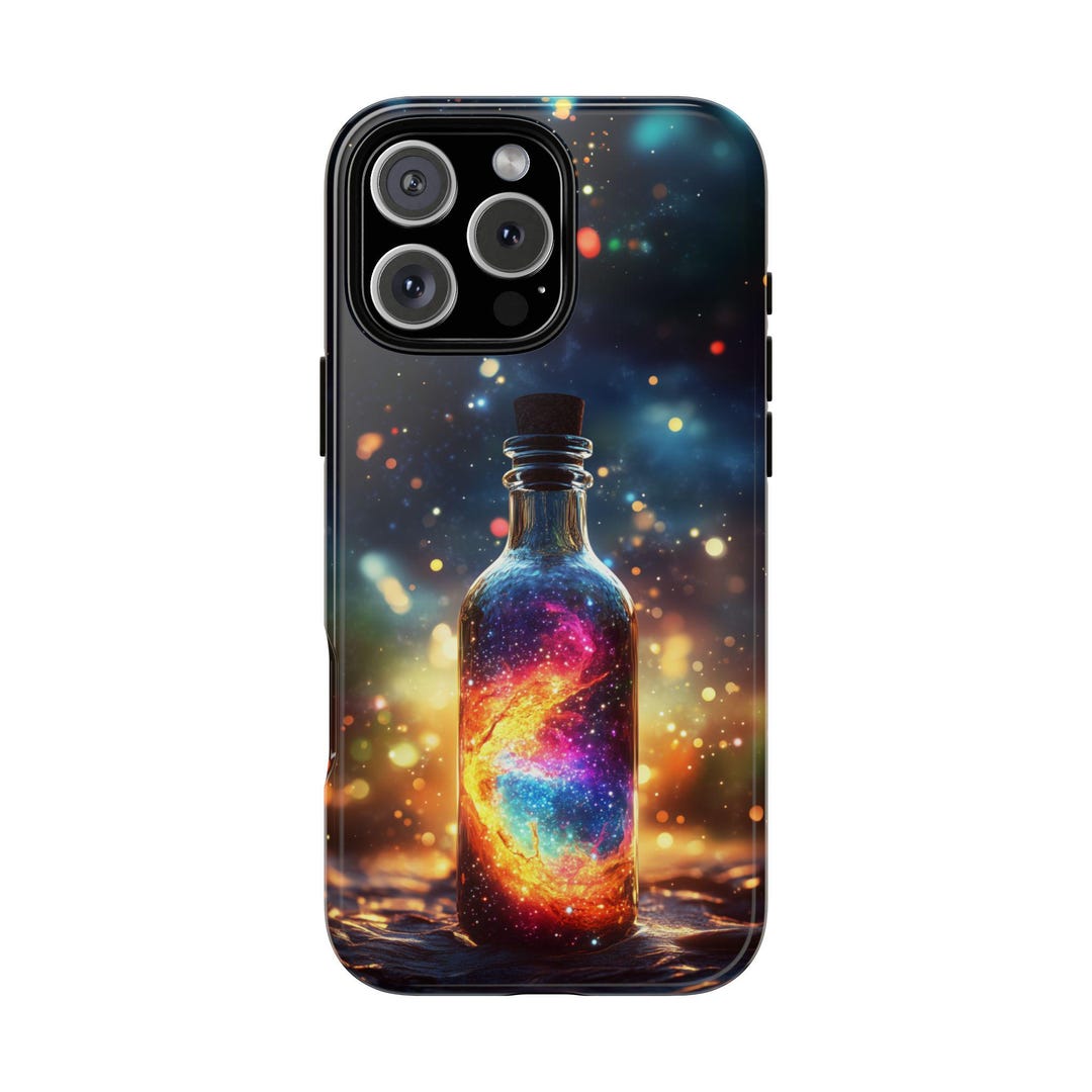 Cosmos Nebula Glass Bottle Universe Phone Case: Iphone, Galaxy, Pixel ...