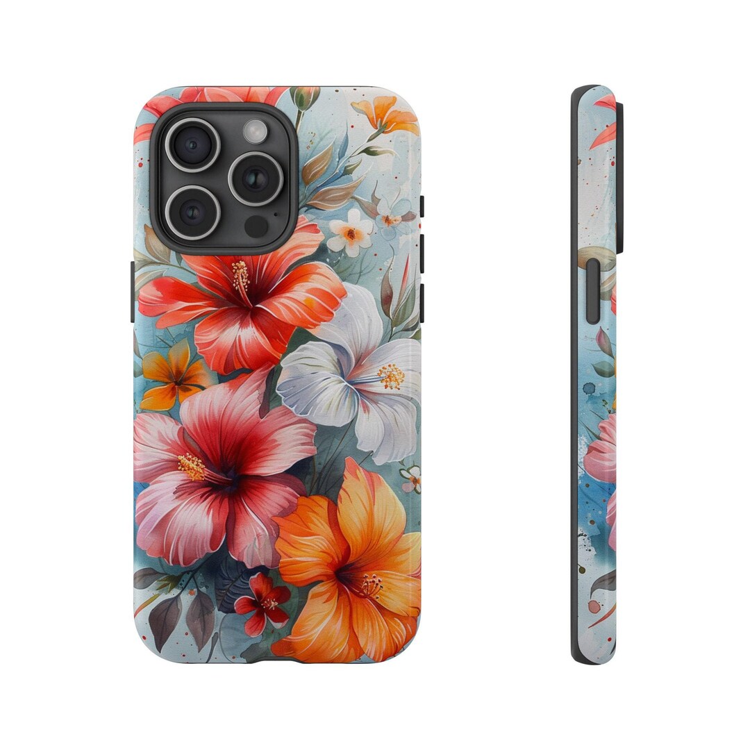 Tropical Hawaii Hibiscus Floral Phone Case - Lifetime Warranty - Etsy