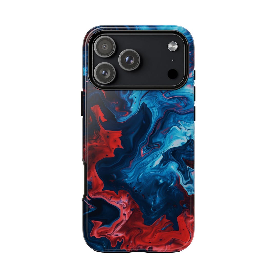 Blue Cherry Red Hydro Dip Liquid Phone Case for iPhone Galaxy Pixel ...