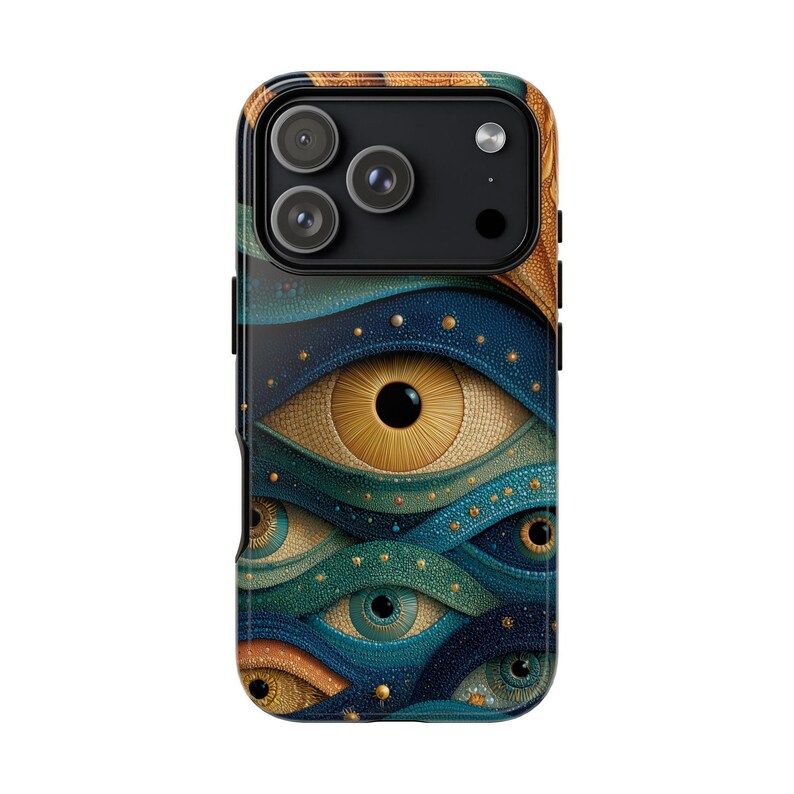 IPhone, Galaxy, Pixel - Fractal Eyes Mosaic Complex Pattern Phone Case ...