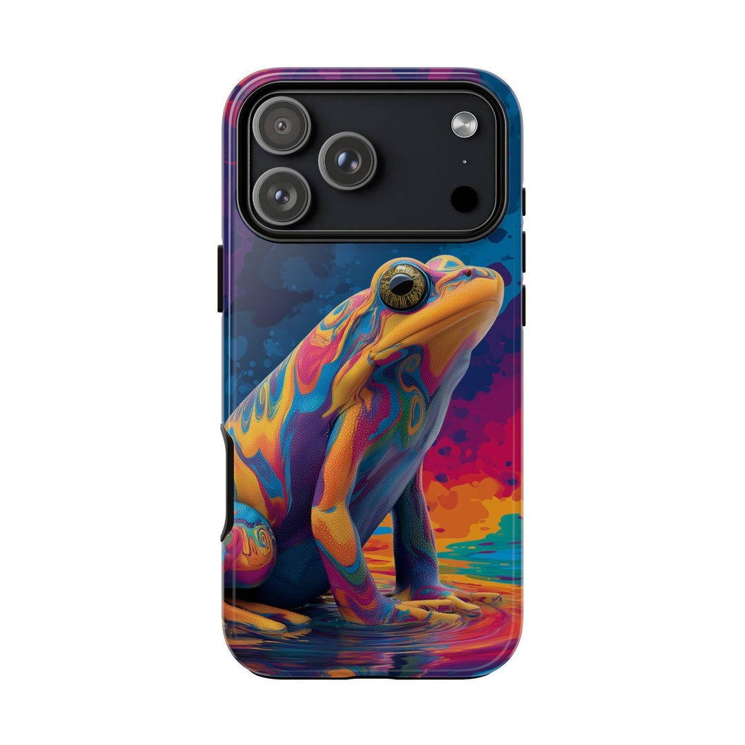 Psychedelic Frog Abstract Liquid Phone Case for iPhone Galaxy Pixel ...