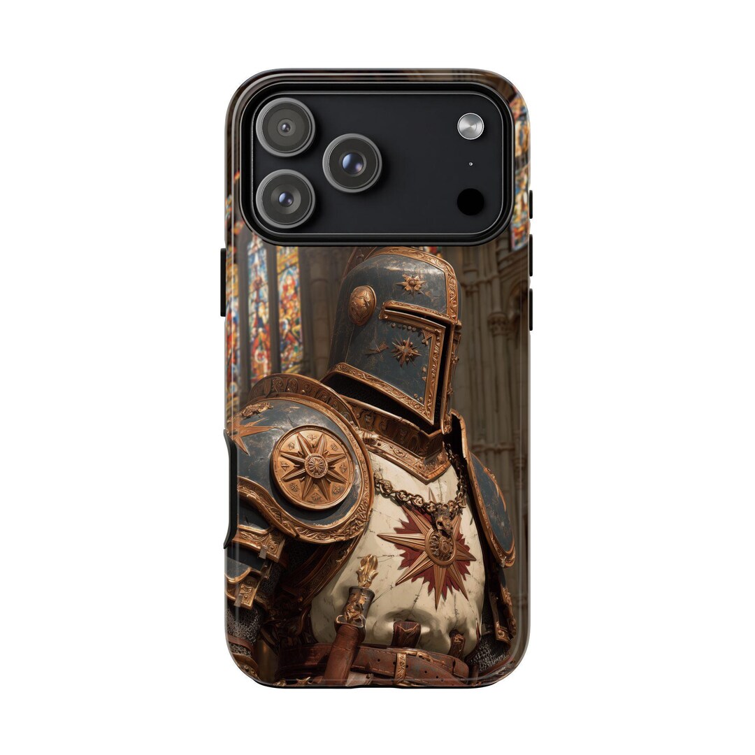 Knight Sun Emblazoned Heavy Armor Phone Case for iPhone 17 16 15 14 13 ...