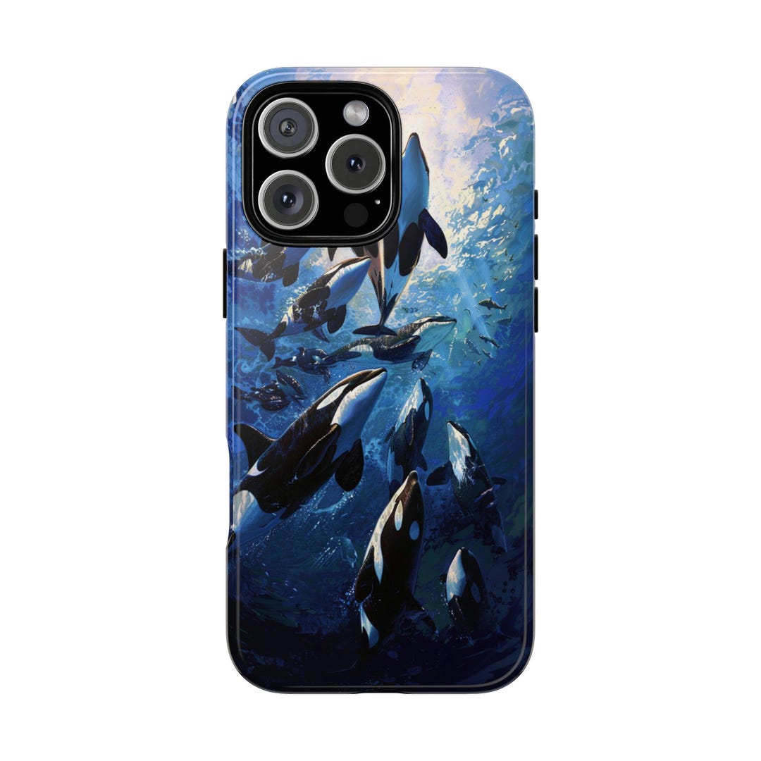 Orca Pod Killer Whales Pastel Phone Case: Iphone, Galaxy, Pixel ...