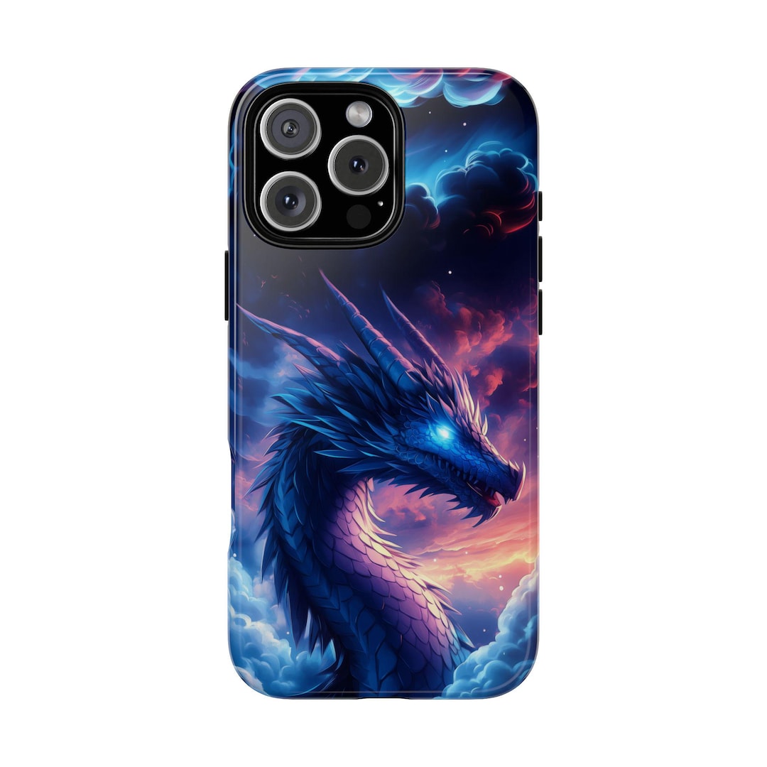 Skyward Serpent Dragon Azure Drake Phone Case for iPhone 16 16e 15 14 ...