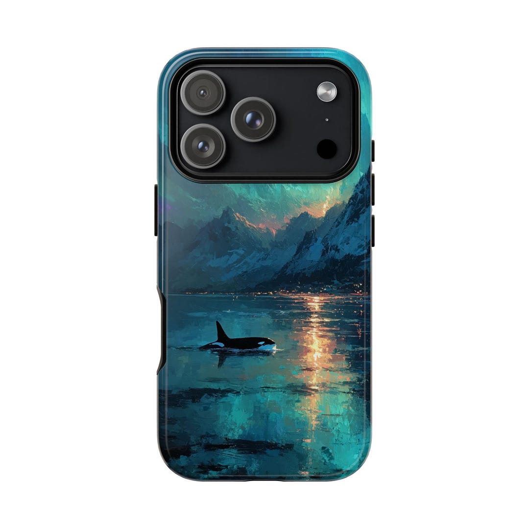 Killer Whale Orca Aurora Mountains Phone Case: iPhone, Galaxy, Pixel ...