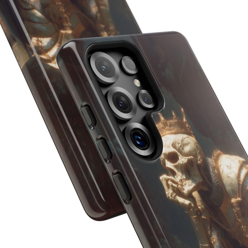 Phone Ink Case for Iphone/galaxy/pixel - Cursed King Gold and Bone ...