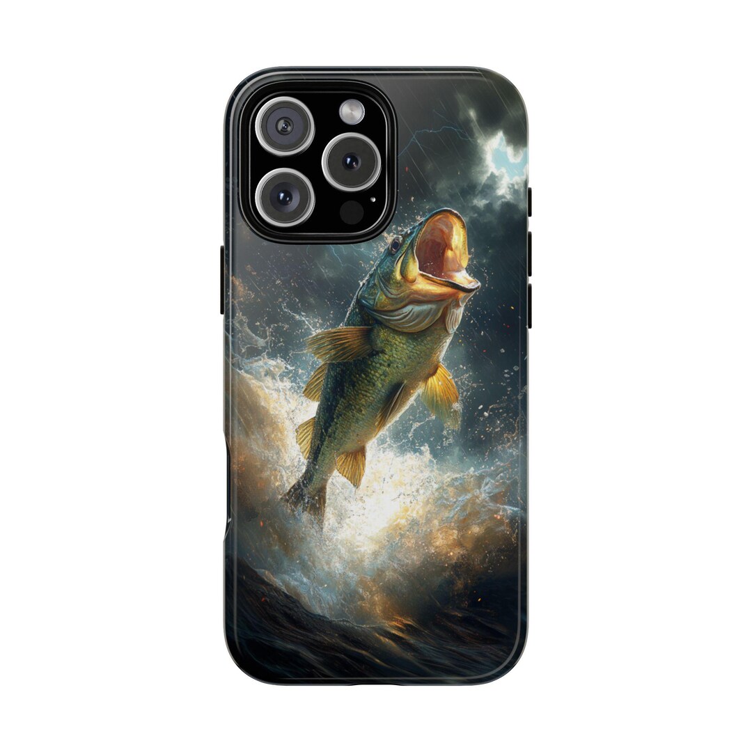 Big Mouth Bass Fish Thunderstorm Fishing Phone Case: iPhone | Galaxy ...