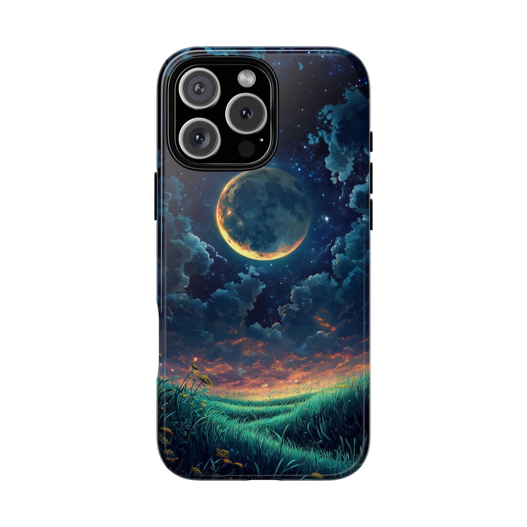 Lunar Moon Meadow Moon Starry Twilight Grass - Phone Case for iPhone 16 ...