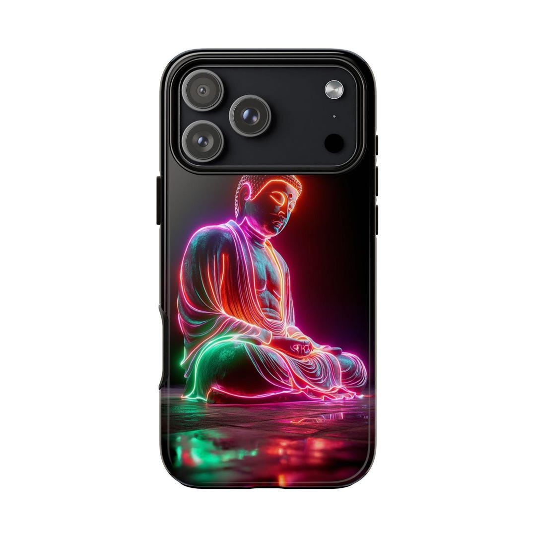 Neon Buddha Colorful Lights Phone Cover Case: Iphone, Galaxy, Pixel - Etsy