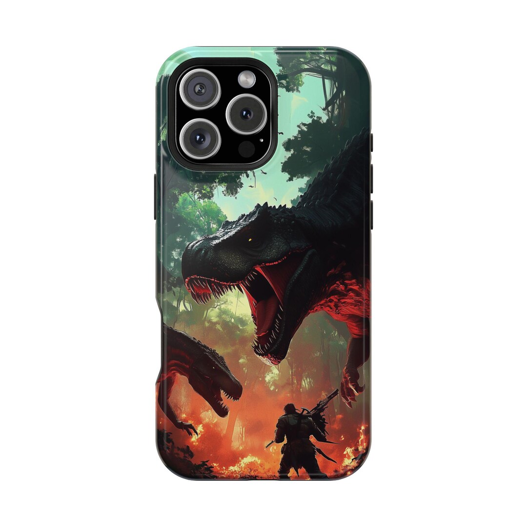 Lifetime Warranty - Primal Dinosaurs Jungle Warrior Dino - Phone Case ...