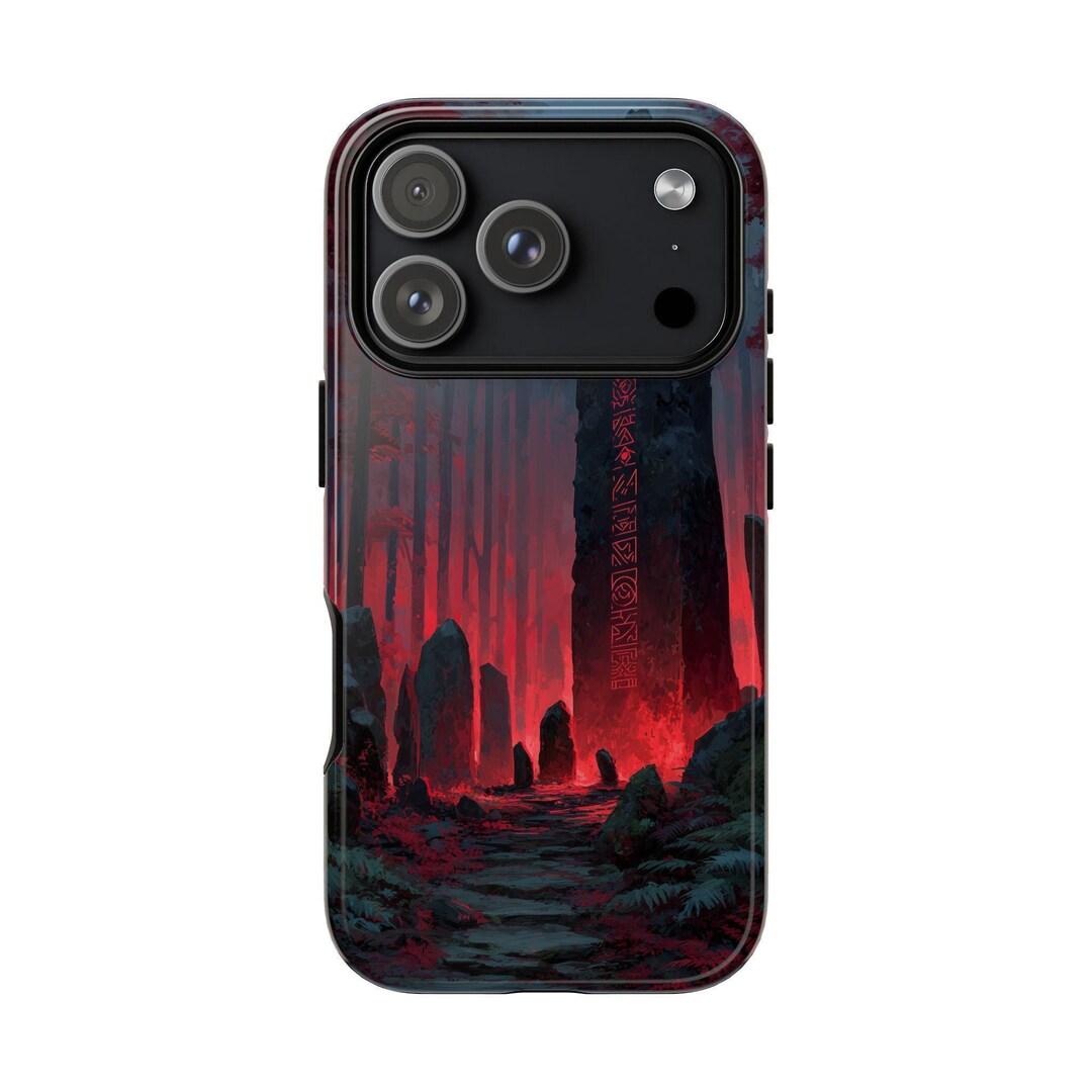 Obsidian Red Monolith Ritual Stones Phone Case for iPhone | Galaxy ...