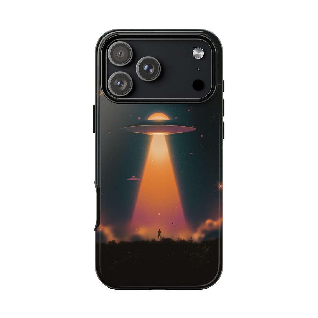 UFO Alien Spaceship Gradient Beam Phone Case: Iphone, Galaxy, Pixel ...