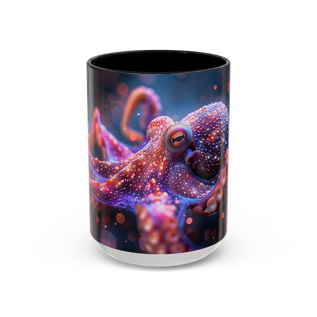 Purple Pink Octopus Cephalopod Tentacles Deep Sea Coffee Mug, Tea Mug ...