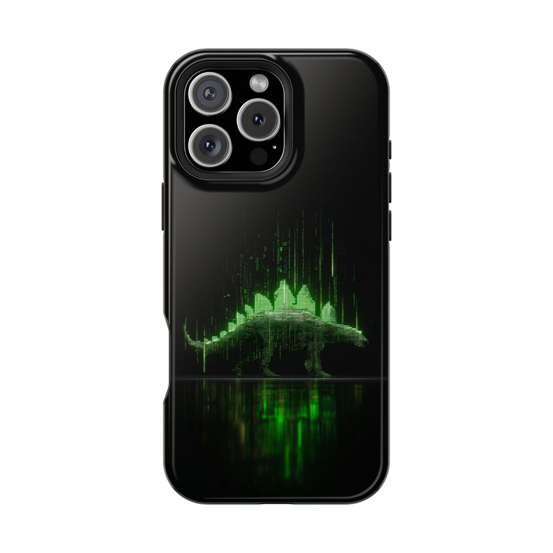 Stegosaurus Matrix Green Code Dinosaur Phone Case: Iphone, Galaxy ...