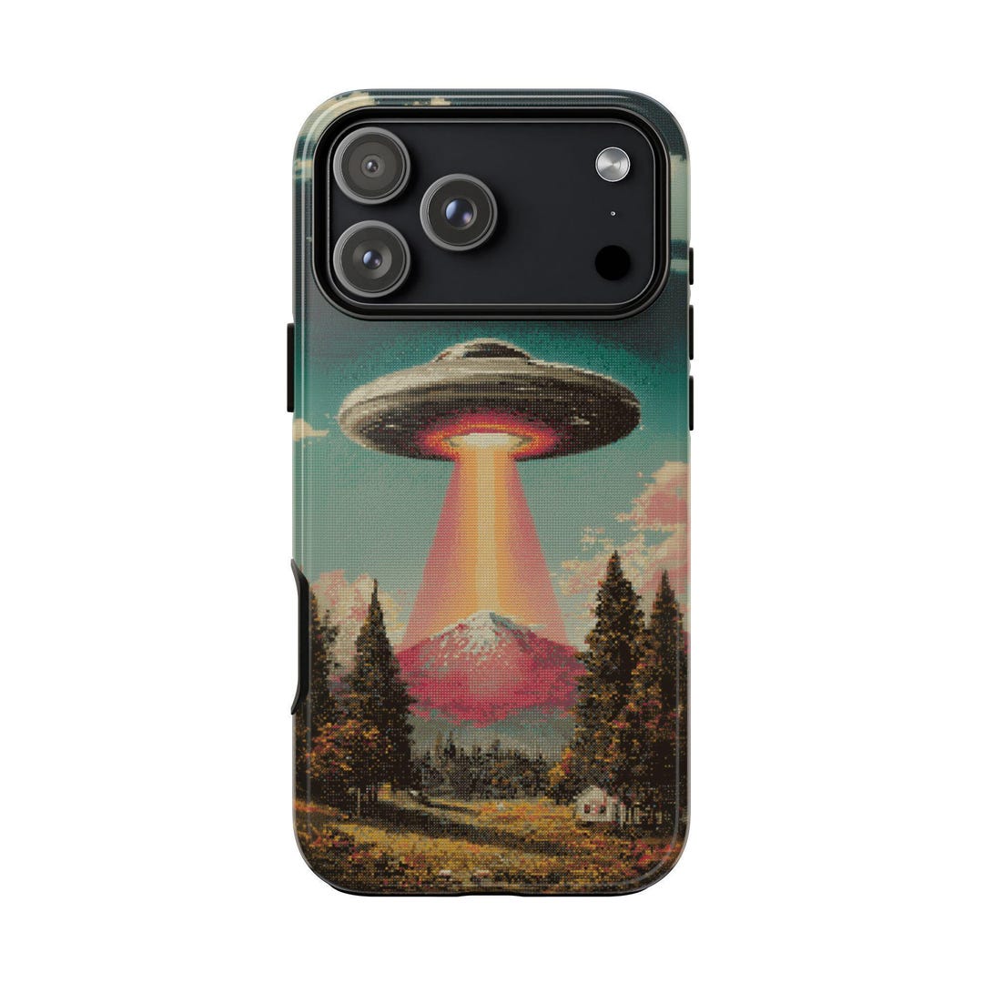 UFO Alien Spaceship Pink Beam Phone Case: iPhone | Samsung Galaxy ...