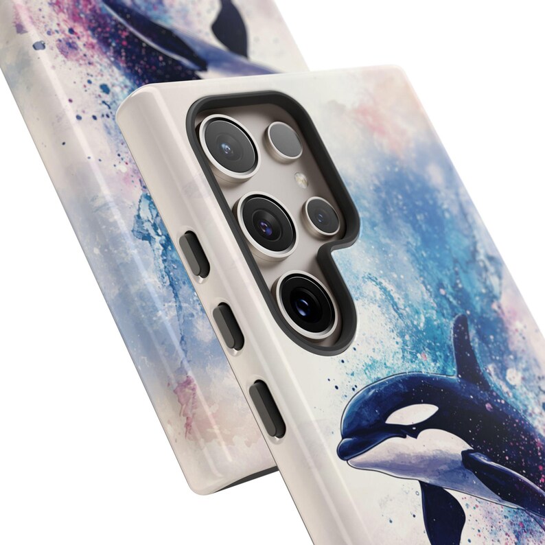 Orca Killer Whale Watercolor Blue Phone Case: Iphone, Galaxy, Pixel ...