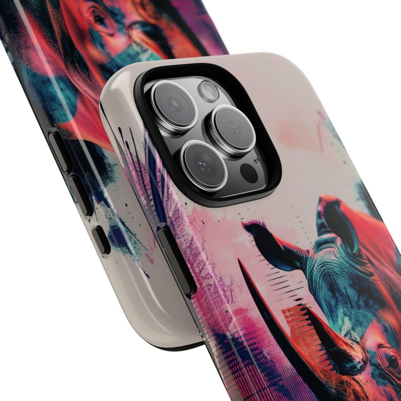 Phone Ink Case: iPhone | Galaxy | Pixel - Rhino Abstract Aesthetics ...