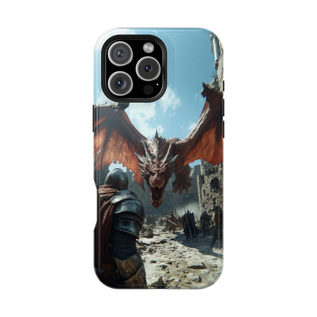 Dragon Castle Siege Knight Combat Phone Case: Iphone, Galaxy, Pixel ...