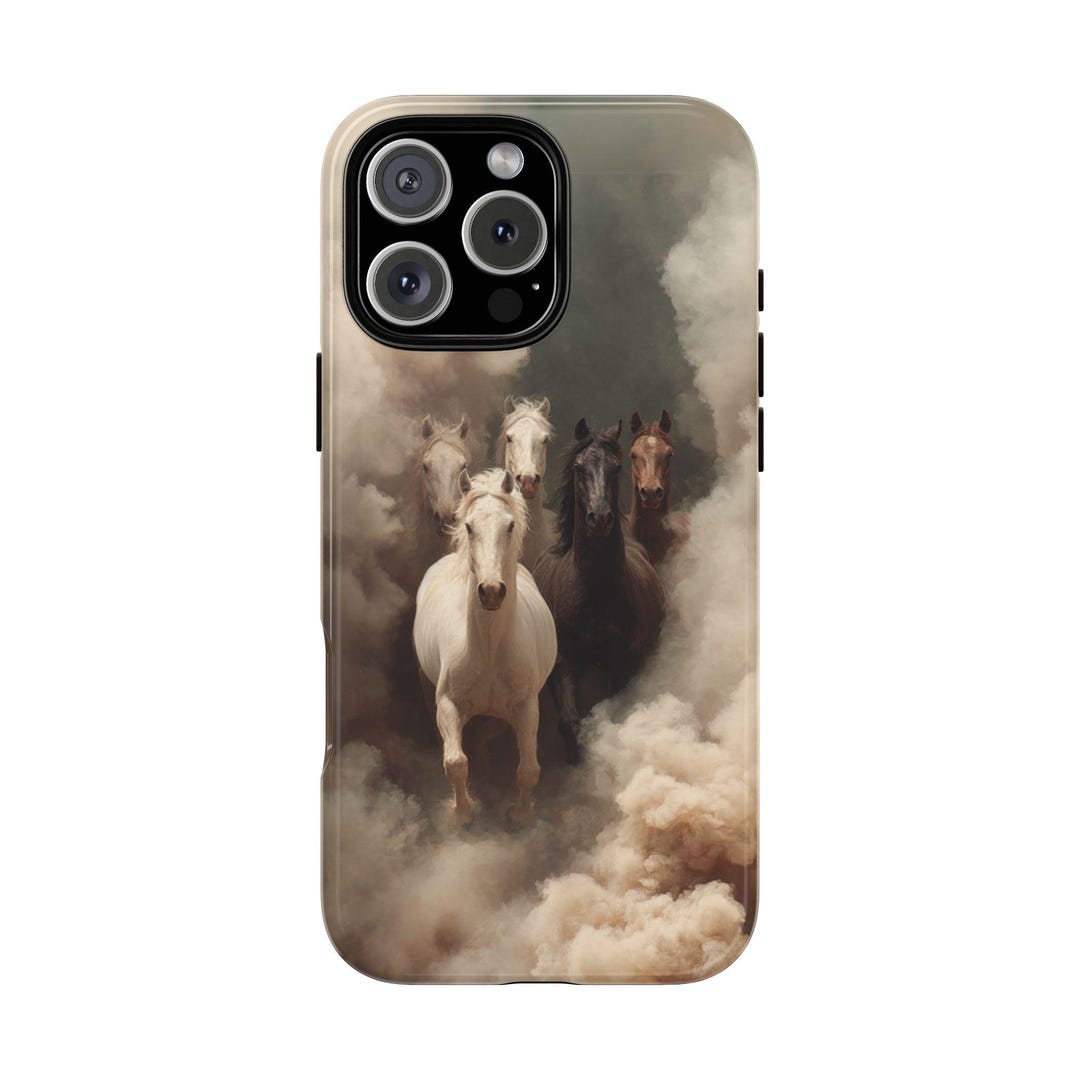 Lifetime Warranty - Wild Horses Charge Dust Cloud Smoky Steeds Phone ...