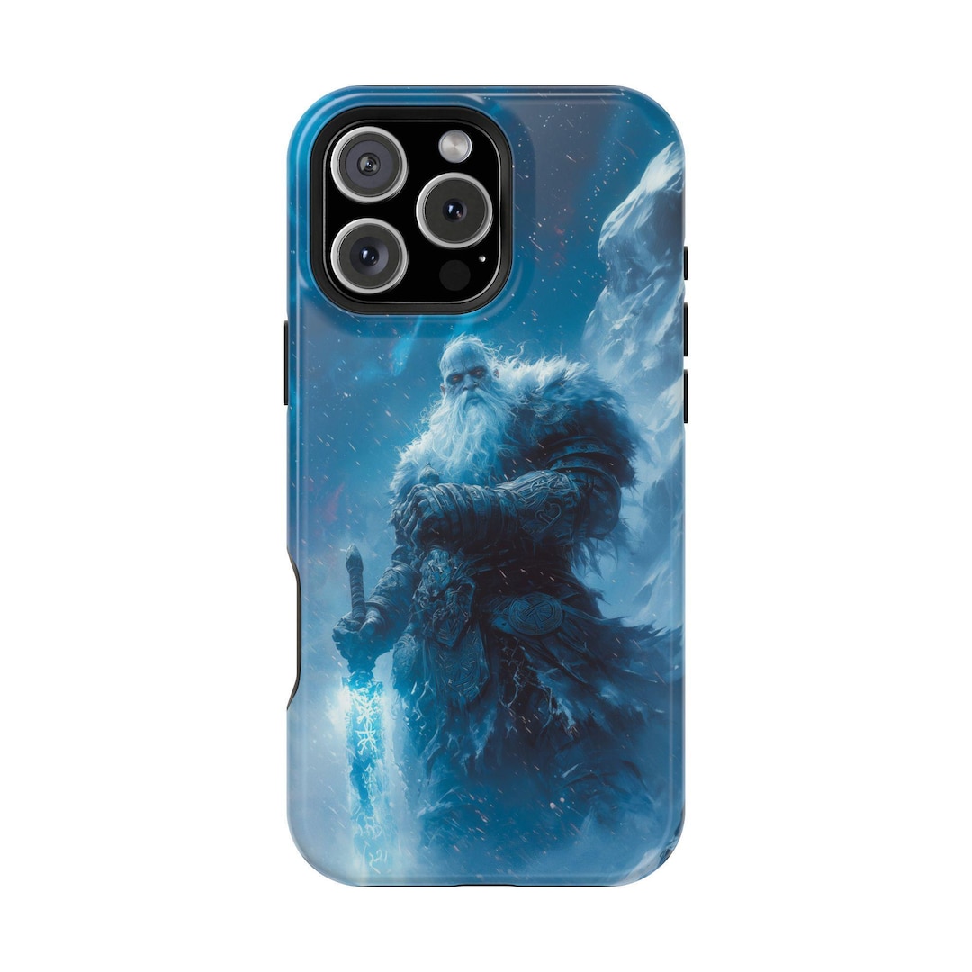 Viking Frost Giant Warrior Ice Blue Phone Case - Etsy