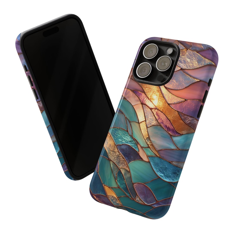 Sun Light Stained Glass Waves Phone Cover | Custom Case | Lifetime ...