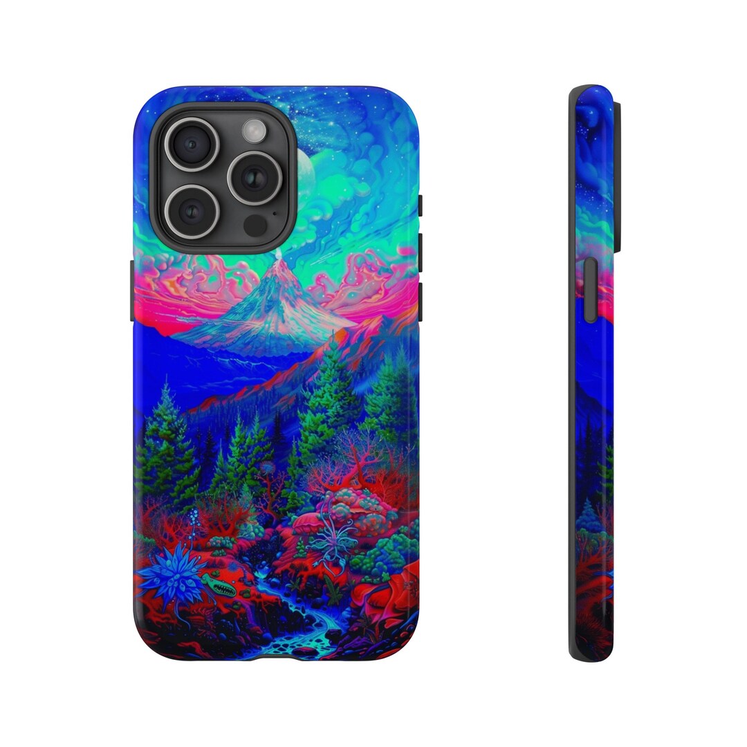 Northwest Psychedelic Trippy Mountain Wilderness Phone Case for iPhone ...