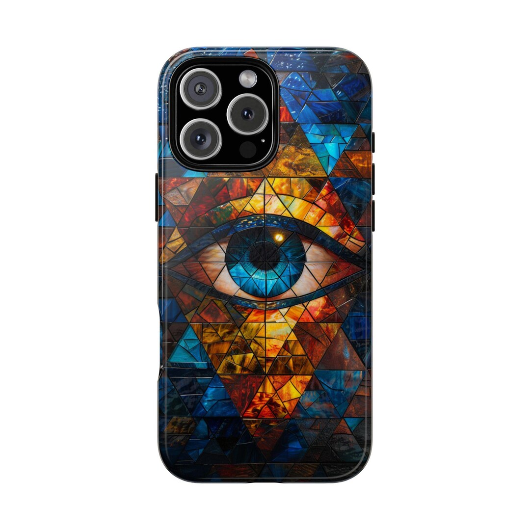 All Seeing Eye Stained Glass Mosaic Phone Case: Iphone, Galaxy, Pixel ...