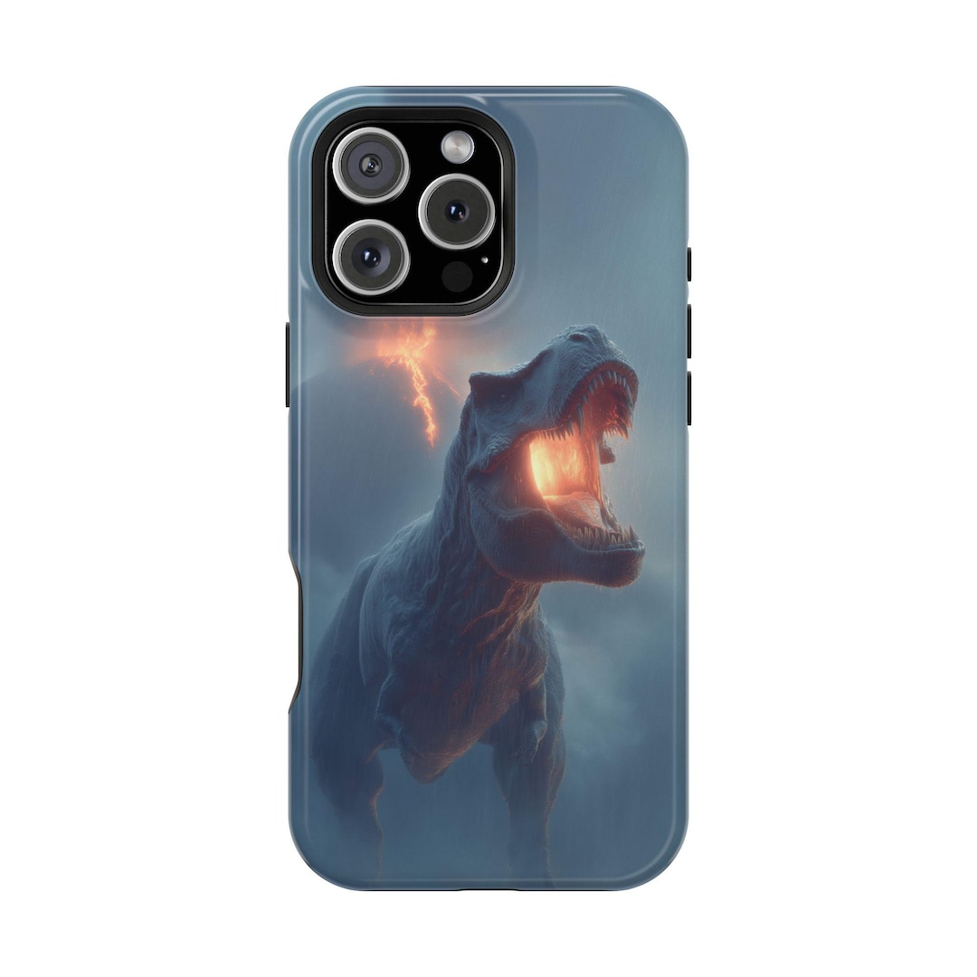 Roaring Tyrannosaurus Rex Fiery T-rex Phone Case - iPhone 17 Pro Max 16 ...