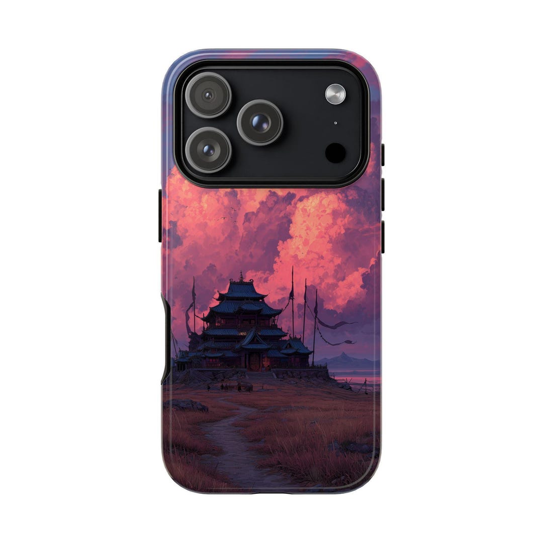 Phone Ink: Mongolian Temple Palace Sunset Sky - Minimalist or Rugged ...