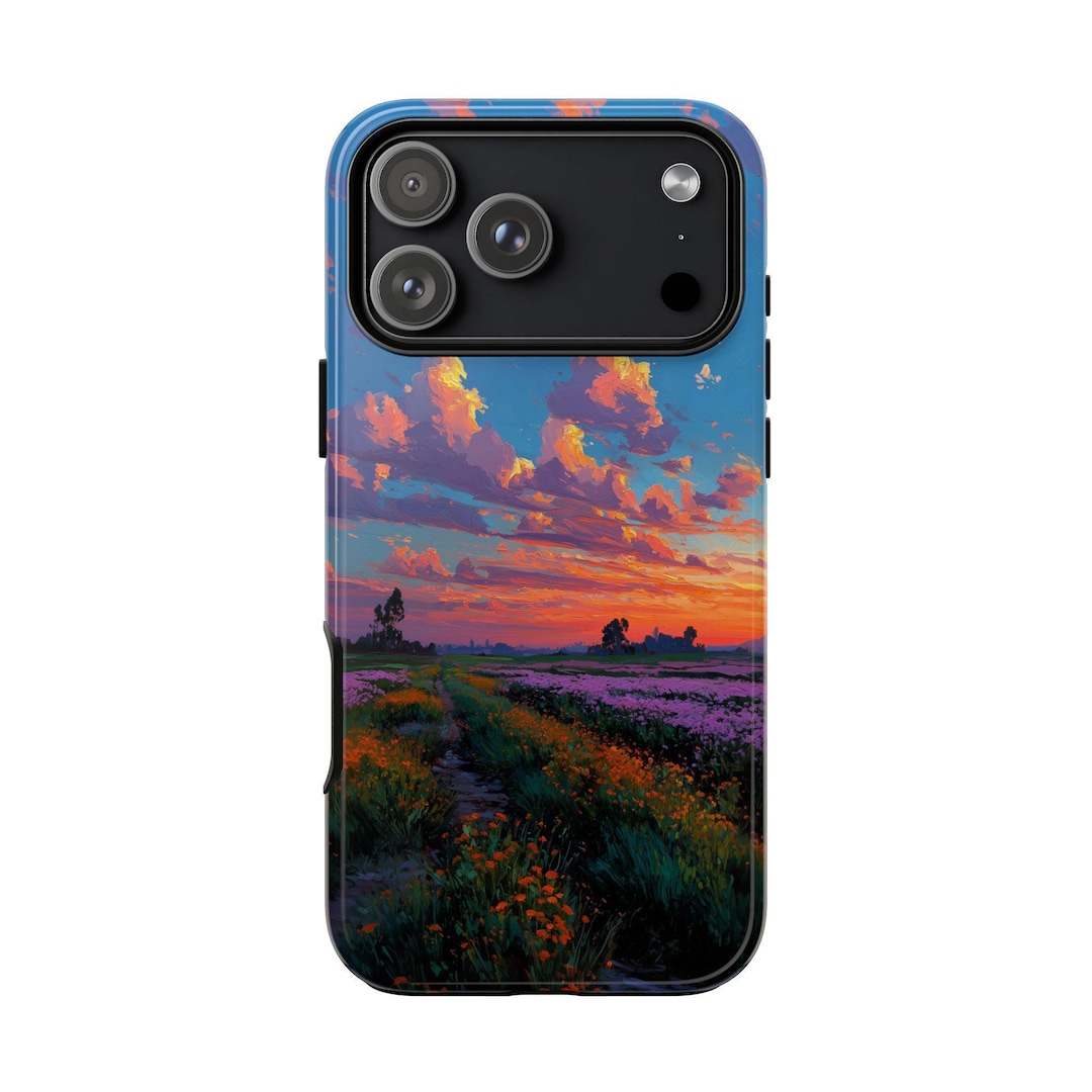 Lavender Field Impressionist Sunset - Phone Ink Case: iPhone | Galaxy ...