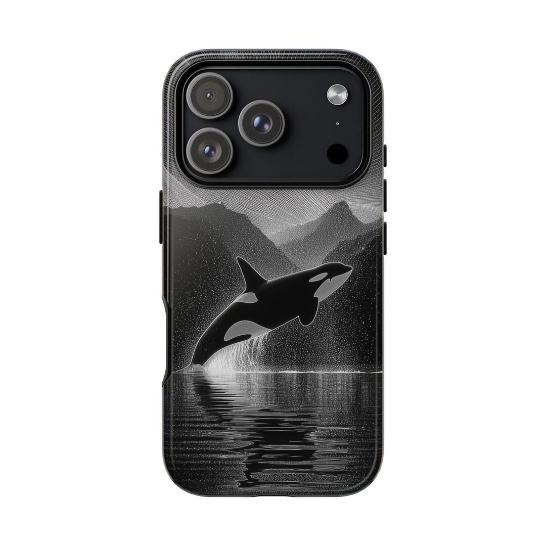 Orca Killer Whale Abstract Sketch Phone Case: Personalized, Wireless ...
