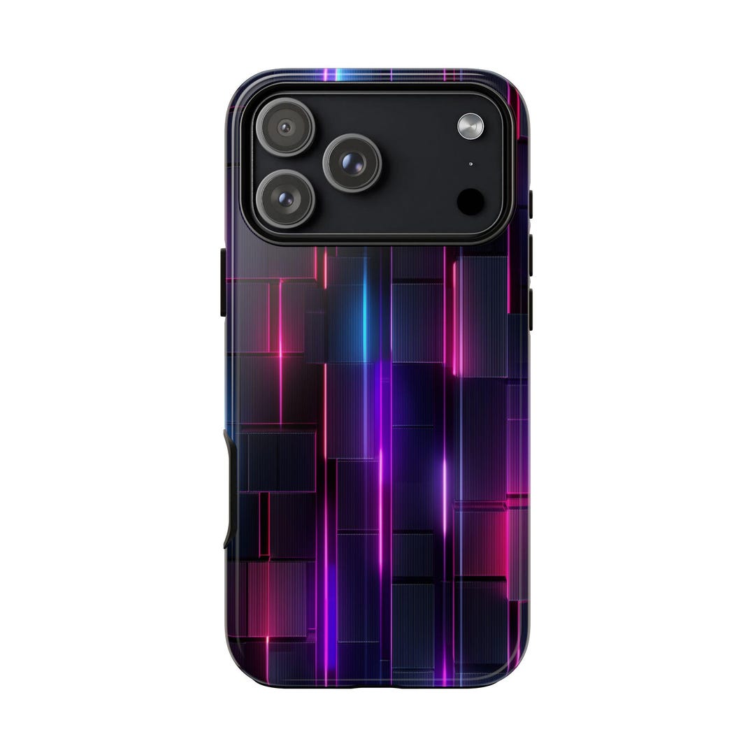 Neon Vibrant Purple Blue Pink Light Beams Phone Case for iPhone Galaxy ...