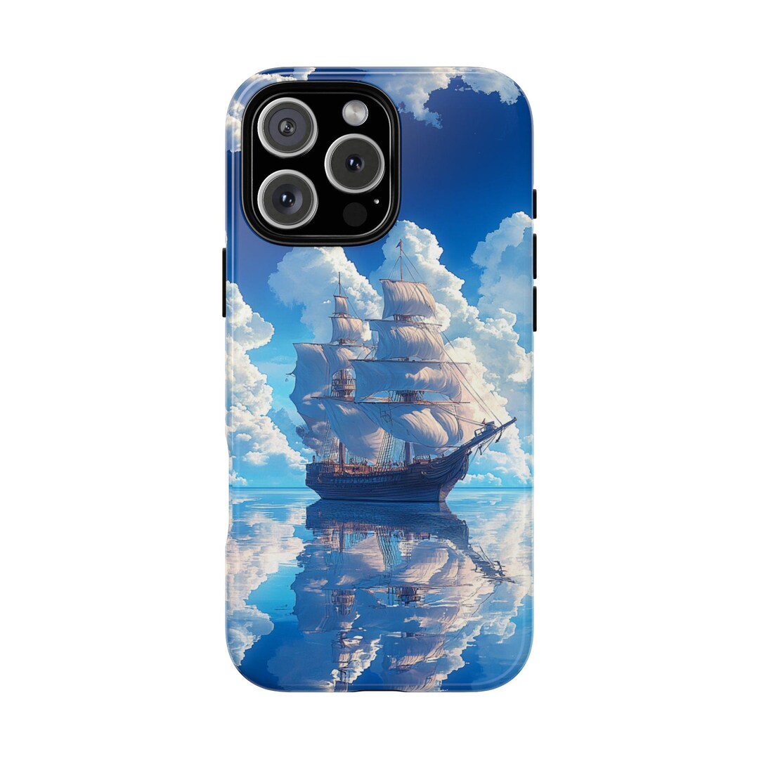 Old Sailing Ship Reflecting Ocean - Phone Ink Impact Resistant Cover ...