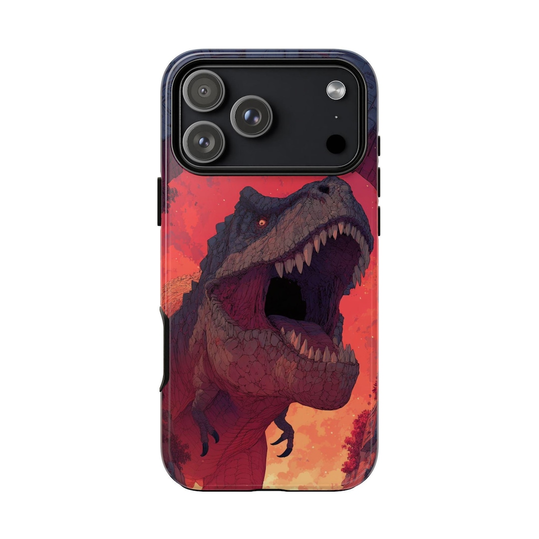 Colossal T-rex Dinosaur Red Sky Phone Case | Tough Slim Cover: iPhone ...