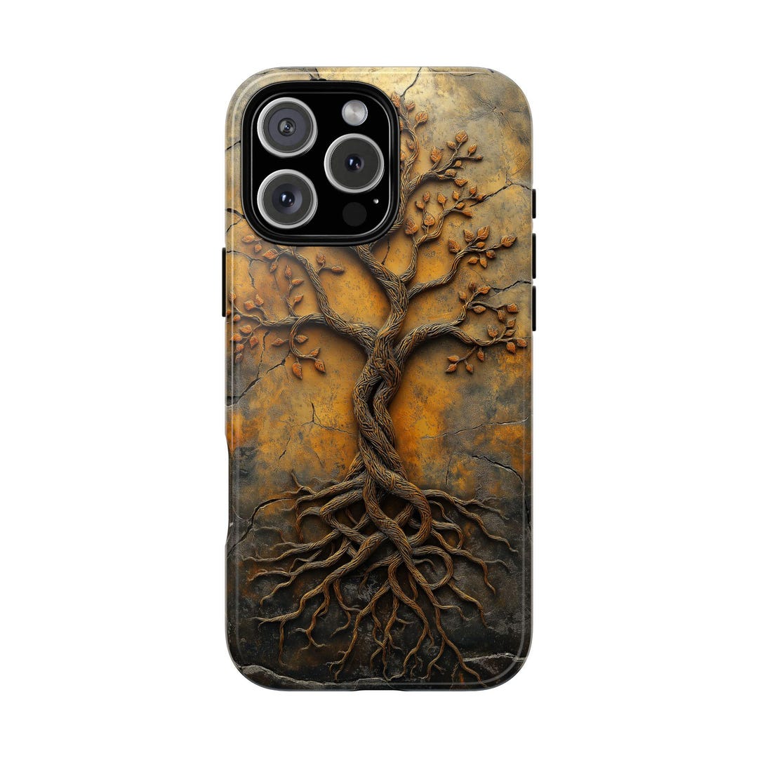 Tree of Life Rune Stone Viking Rock Roots Phone Case for iPhone Magsafe ...