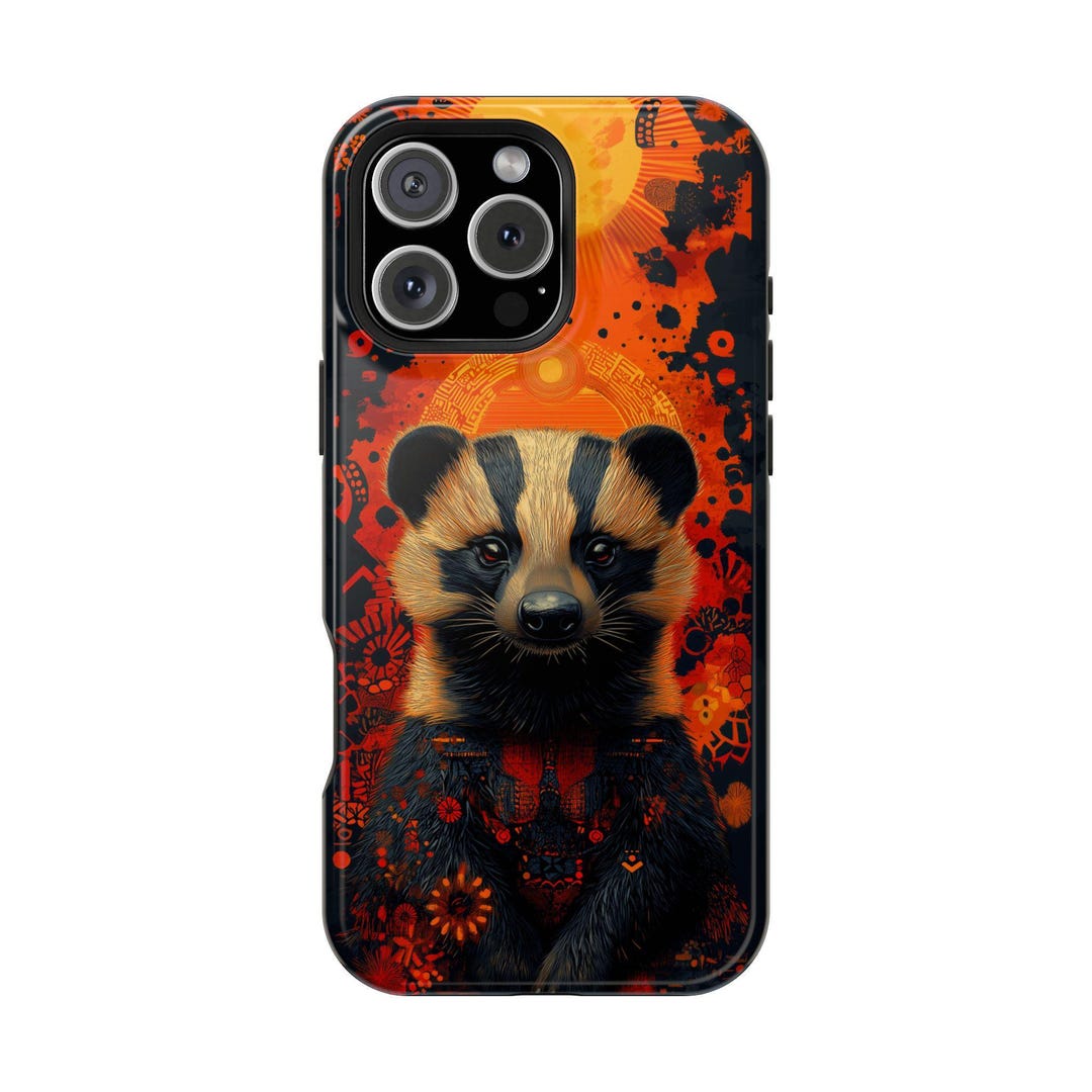Honey Badger Vibrant Tribal Art Phone Case: Iphone, Galaxy, Pixel ...