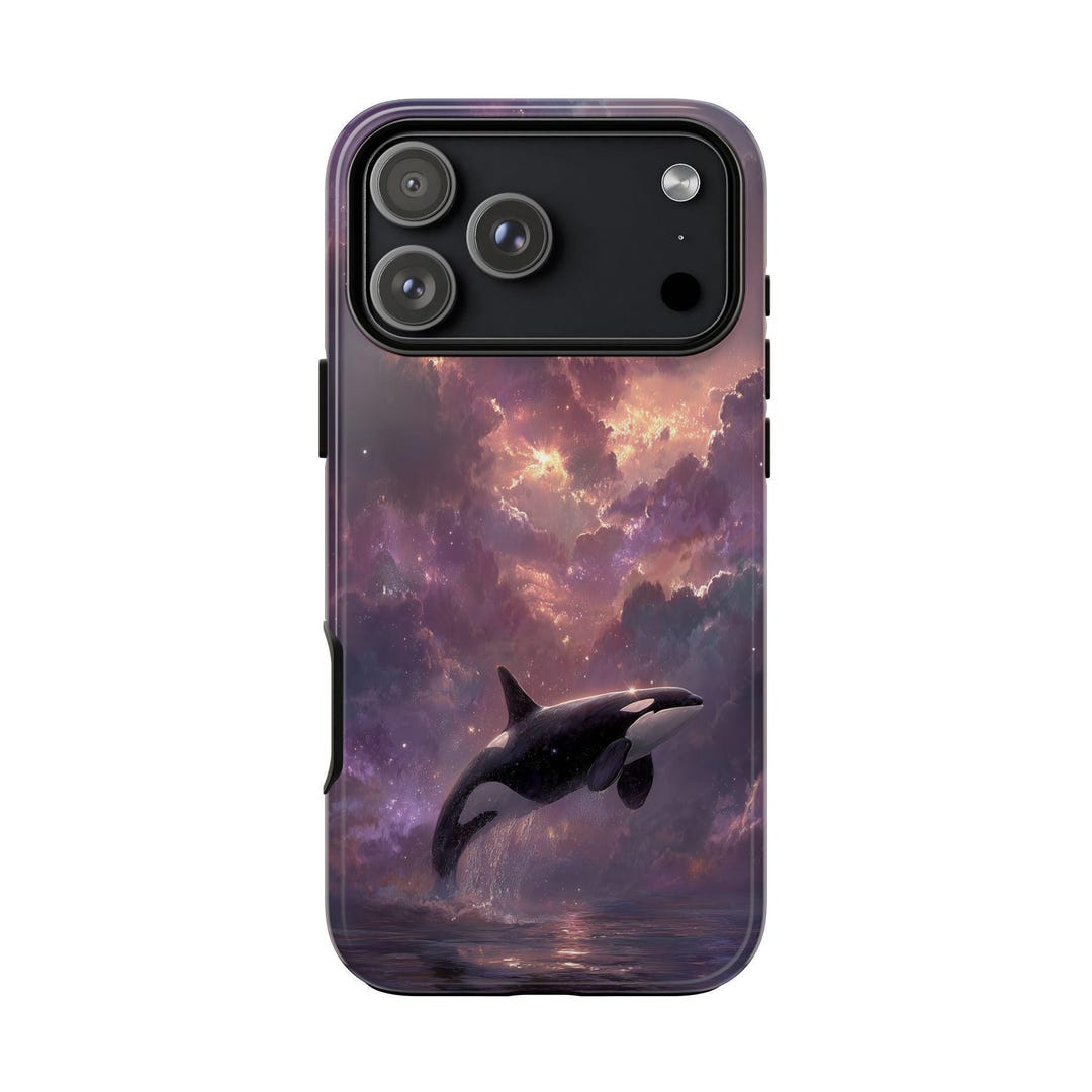 Purple Clouds Orca Killer Whale Ocean Phone Case: Iphone, Galaxy, Pixel ...