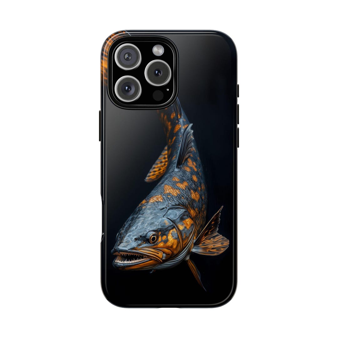 Black Muskellunge Lunge Fish Muskie - Phone Case for iPhone 16 16e 15 ...