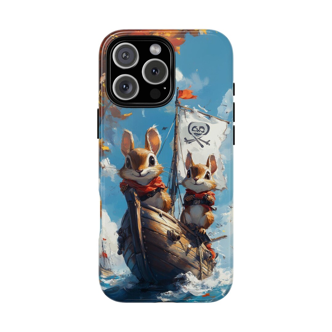 Pirate Squirrels Ship Ocean Cute - Phone Case for iPhone 16 16e 15 14 ...
