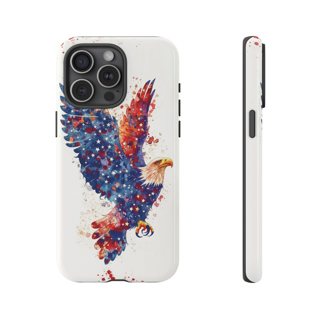 Bald Eagle USA Stars American Case for iPhone 16, 15, 14, 13, 12, 11 ...