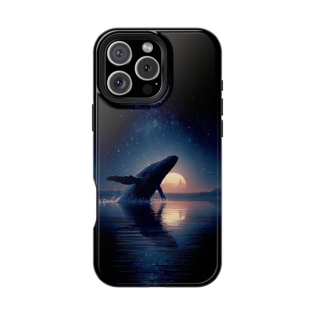 Phone Ink - Whale Breaching Ocean Night Sky Tough Case: Iphone, Galaxy ...
