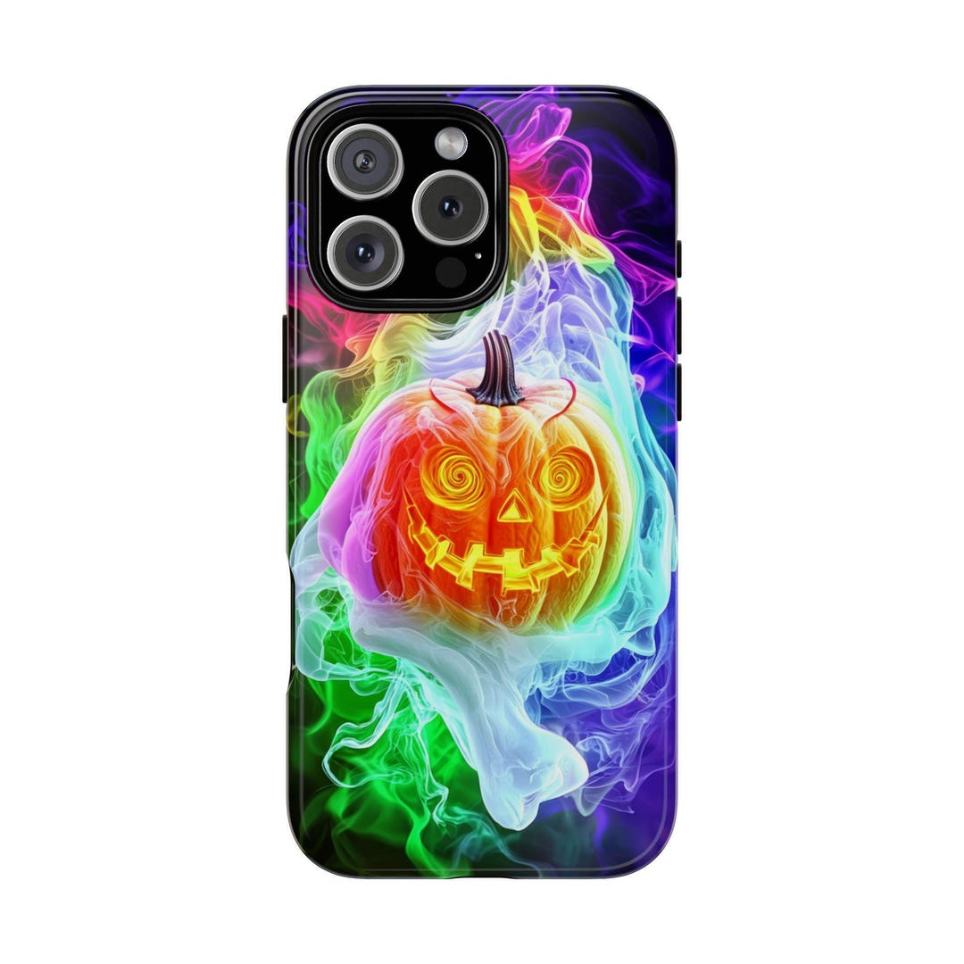 Trippy Pumpkin Halloween Smoke Phone Cover Case: Iphone, Galaxy, Pixel ...