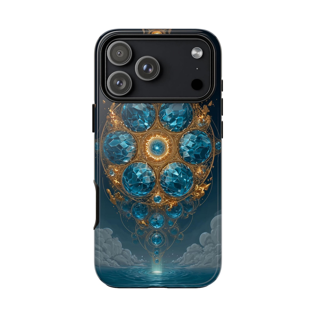 Ophanim Wheels Teal Crystal Phone Case for iPhone Galaxy Pixel ...
